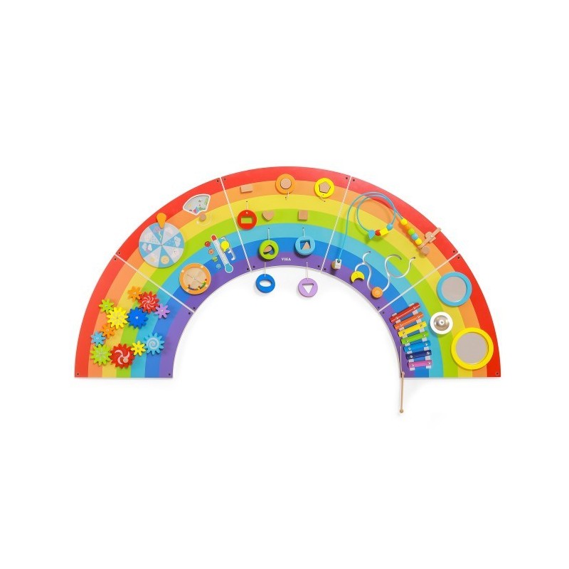 VIGA Wooden Sensory and Manipulation Board EDU Rainbow FSC Certificate