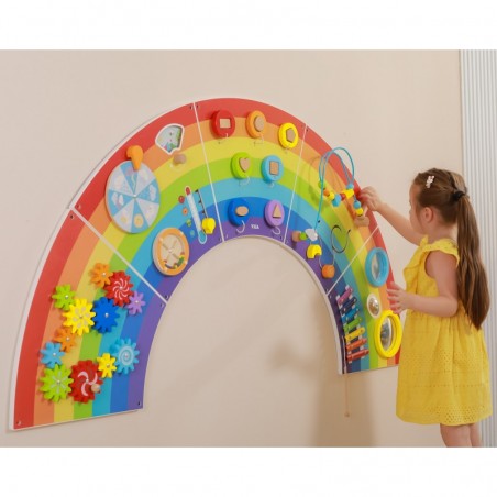 VIGA Wooden Sensory and Manipulation Board EDU Rainbow FSC Certificate