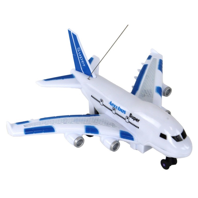 RC Airplane Remote Controlled White Aerobus Remote Control Lights Sounds