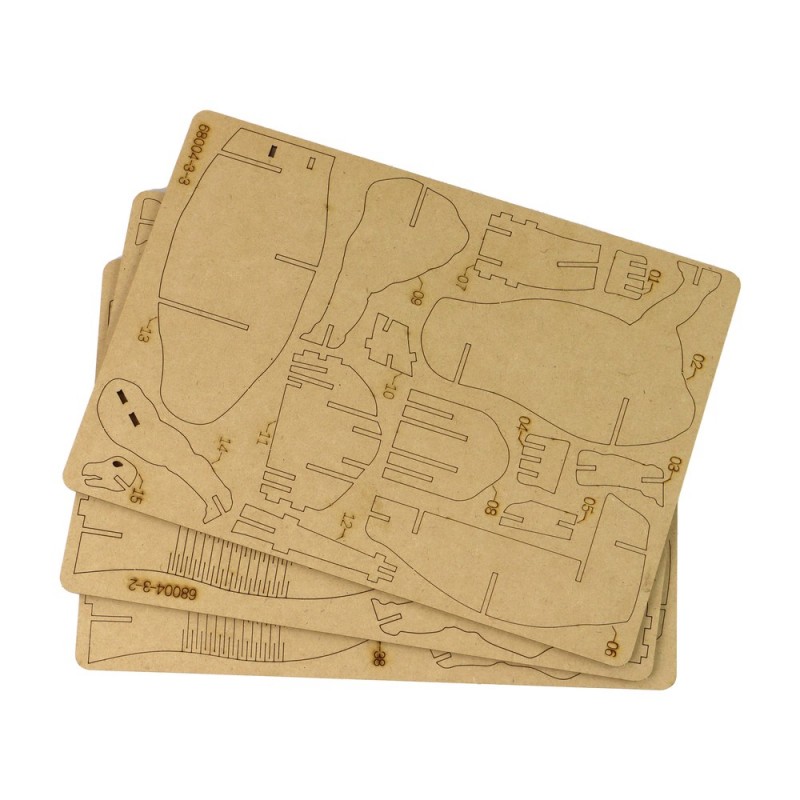 Wooden 3D Spatial Puzzle Brontosaurus Educational Assemblage 38 Pieces