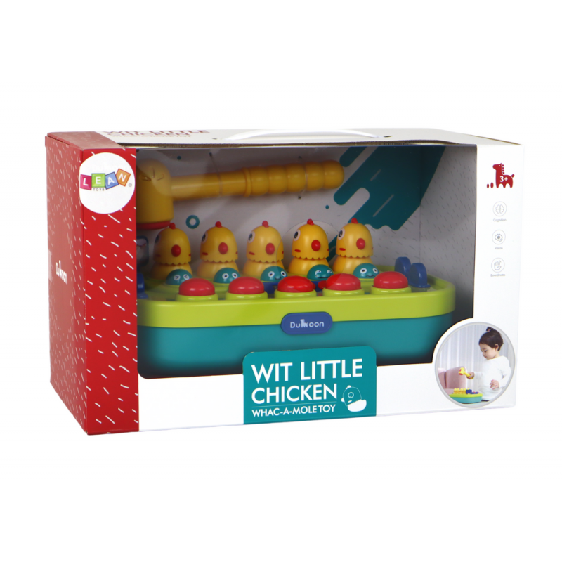 Arcade Game Whac-a-Mole Chickens Hammer Lights Sounds Battery Operated