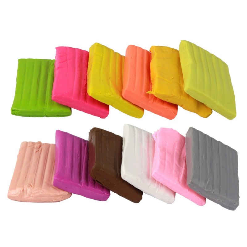 Modeling Clay 12 Colors Pastel Vibrant Colors Mix Set