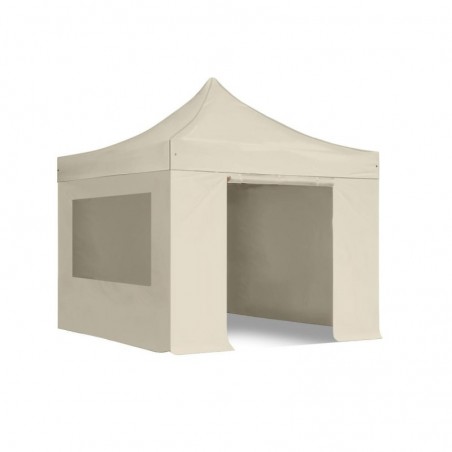 Pop Up Folding tent 3x3 m, with walls, Beige, X series, aluminum ...