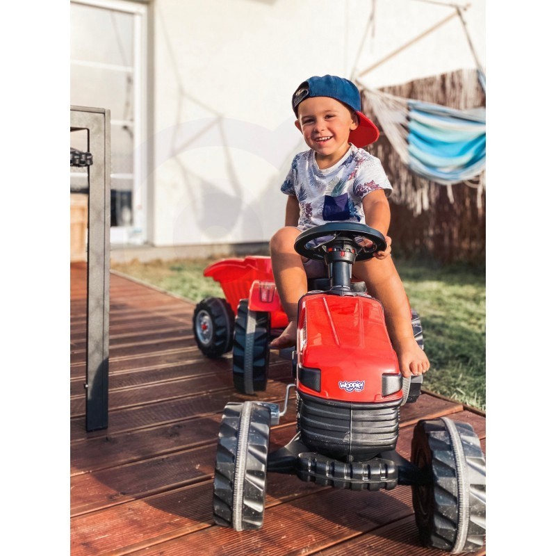 WOOPIE Pedal tractor Farmer GoTrac MAXI with Silent Wheels Trailer
