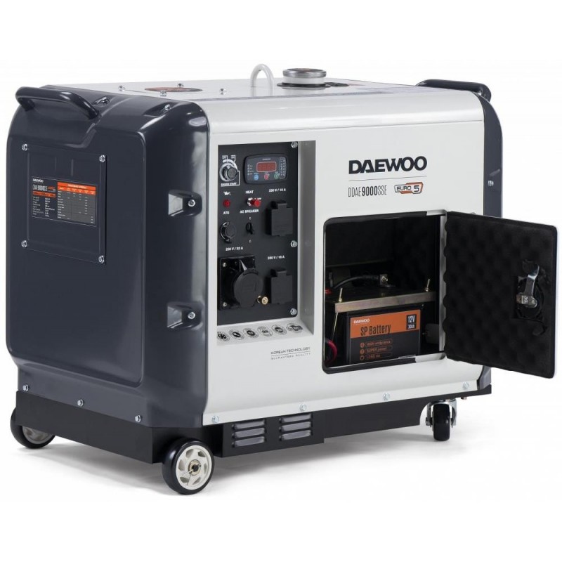 DAEWOO DIESEL GENERATOR 6.3KW 230V/DDAE 9000SSE