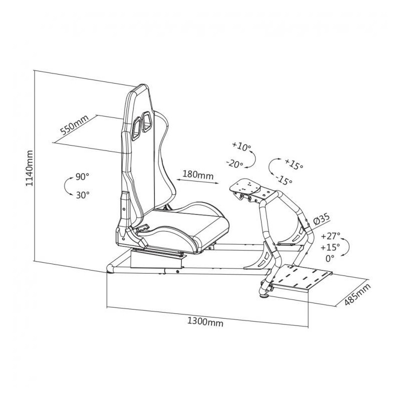 White Shark RSC-303 King of Speed Racing simulation cockpit