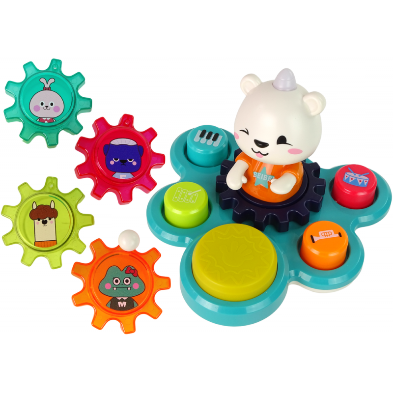 Interactive Educational Toddler Toy Playing Teddy Bear Gears