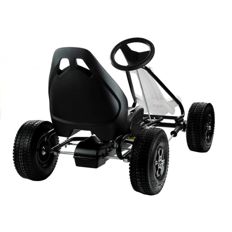 Go-Cart Monster White/Black - Pumped Wheels With Hand Break