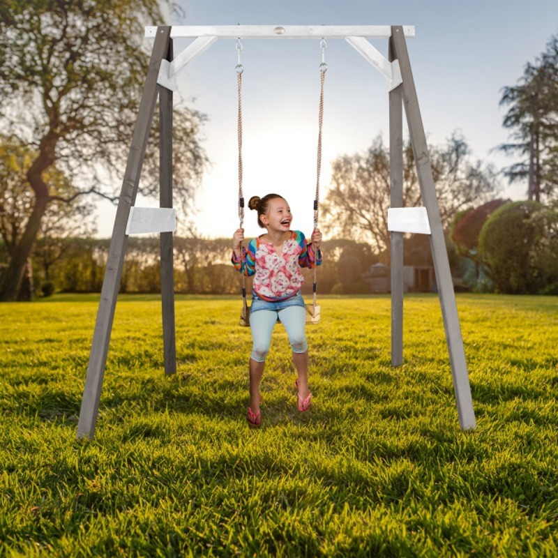 AXI Wooden Swing with Seat Gray Playground
